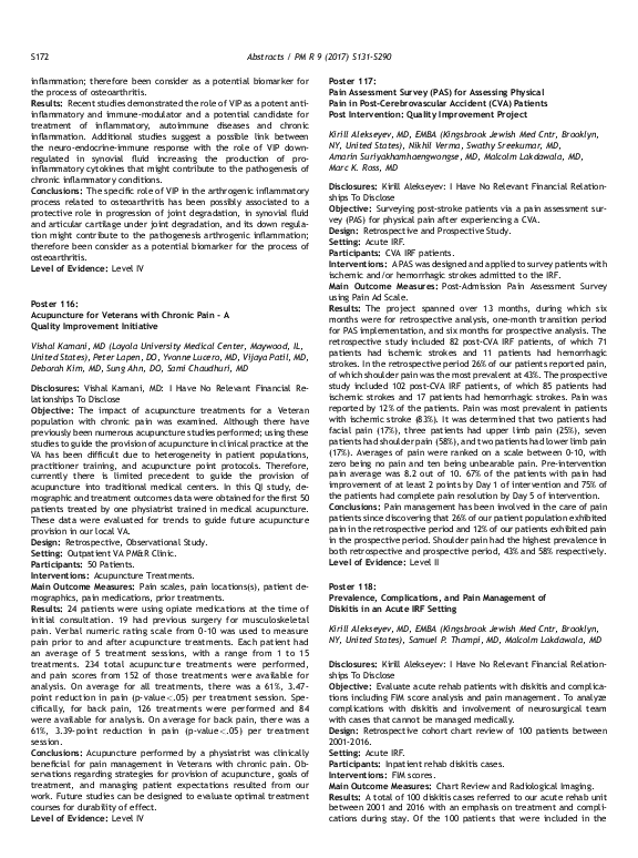 (PDF) Poster 117: Pain Assessment Survey (PAS) for Assessing Physical ...
