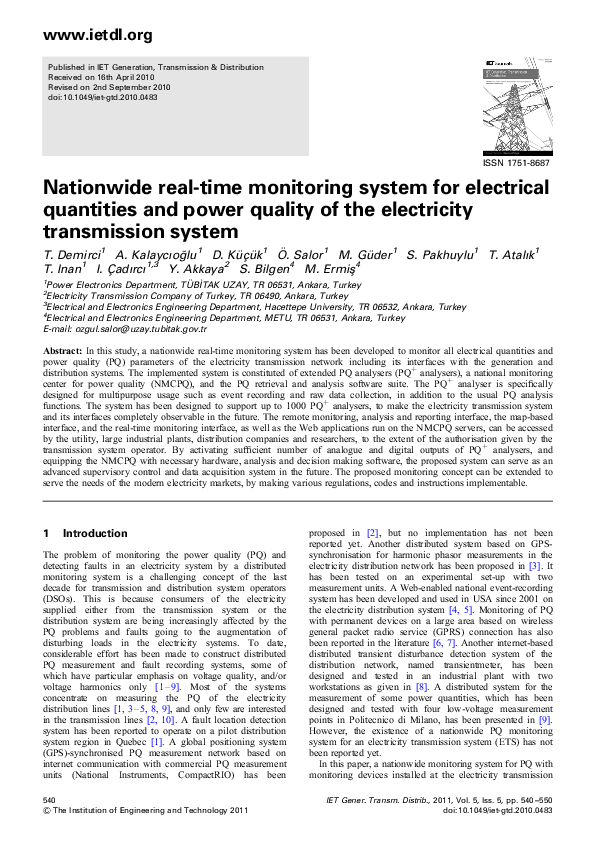(PDF) Nationwide real-time monitoring system for electrical quantities ...