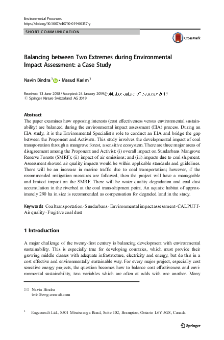 (PDF) Balancing between Two Extremes during Environmental Impact ...