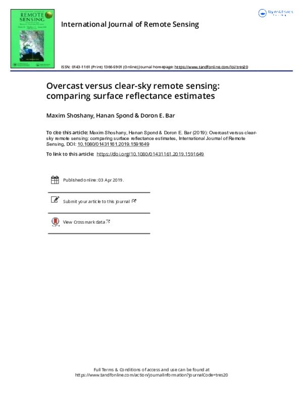 (PDF) Overcast versus clear-sky remote sensing: comparing surface ...