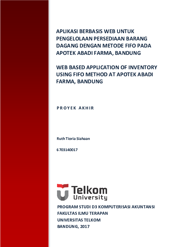 (PDF) Aplikasi Berbasis Web Untuk Pengelolaan Persediaan Barang Dagang ... (PDF) Aplikasi Berbasis Web Untuk Pengelolaan Persediaan Barang Dagang ...