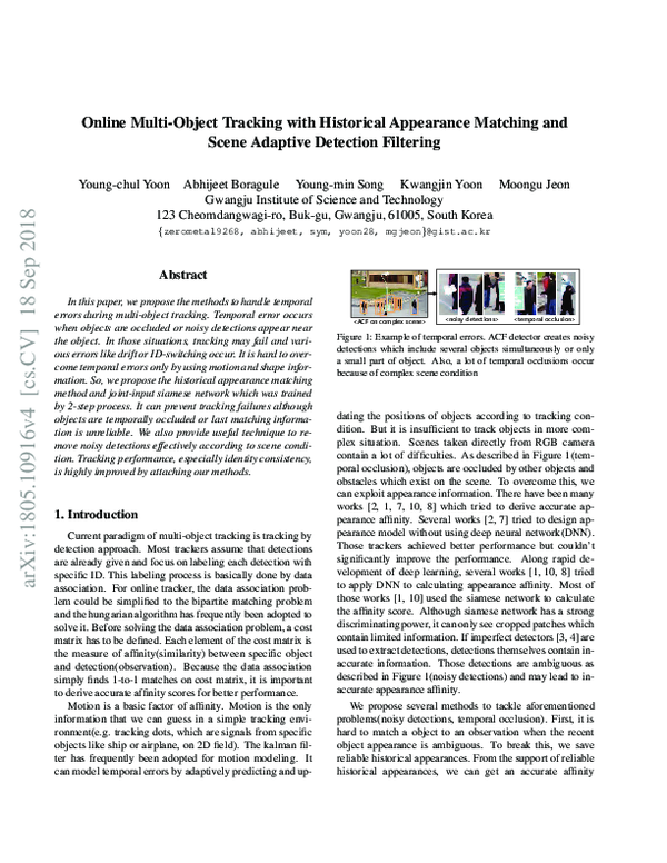(PDF) Online Multi-Object Tracking with Historical Appearance Matching and Scene Adaptive ...