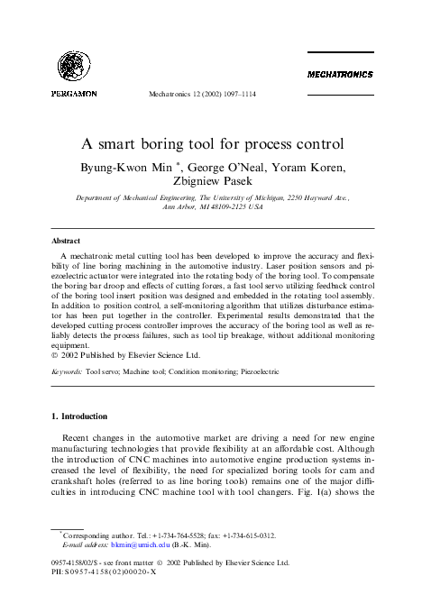 (PDF) A smart boring tool for process control