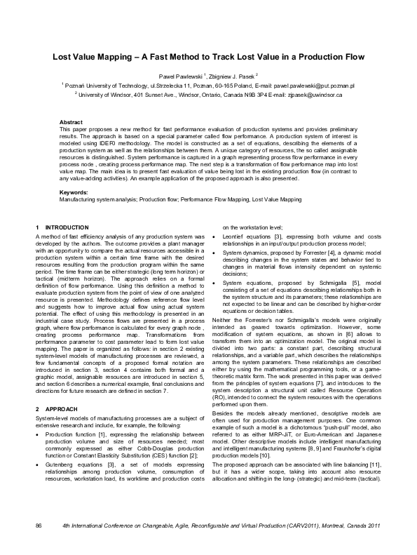 (PDF) Lost Value Mapping – A Fast Method to Track Lost Value in a ...