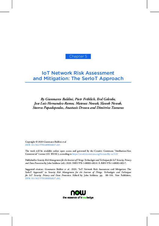 (PDF) 5. IoT Network Risk Assessment and Mitigation: The SerIoT Approach