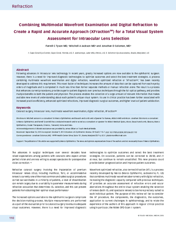 (PDF) Combining Multimodal Wavefront Examination and Digital Refraction ...