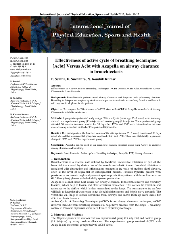 (PDF) Effectiveness of active cycle of breathing techniques [Acbt ...