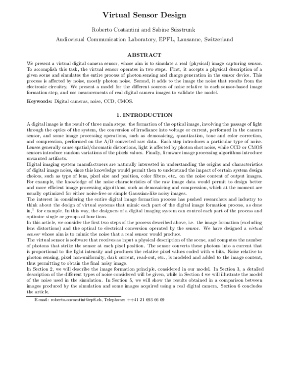 (PDF) Virtual sensor design