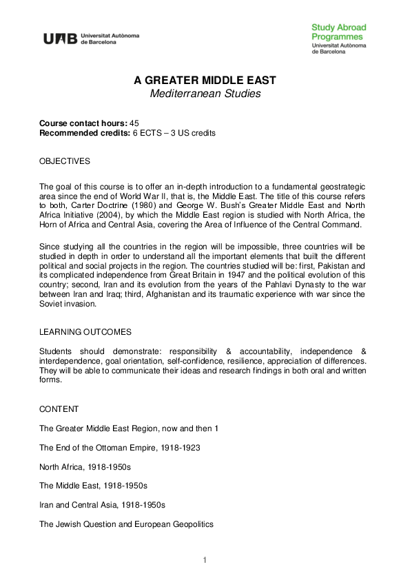 Pdf The Greater Middle East