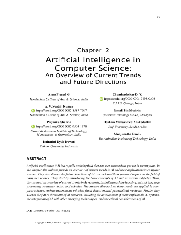 (PDF) Artificial Intelligence in Computer Science: An Overview of Current Trends and Future ...