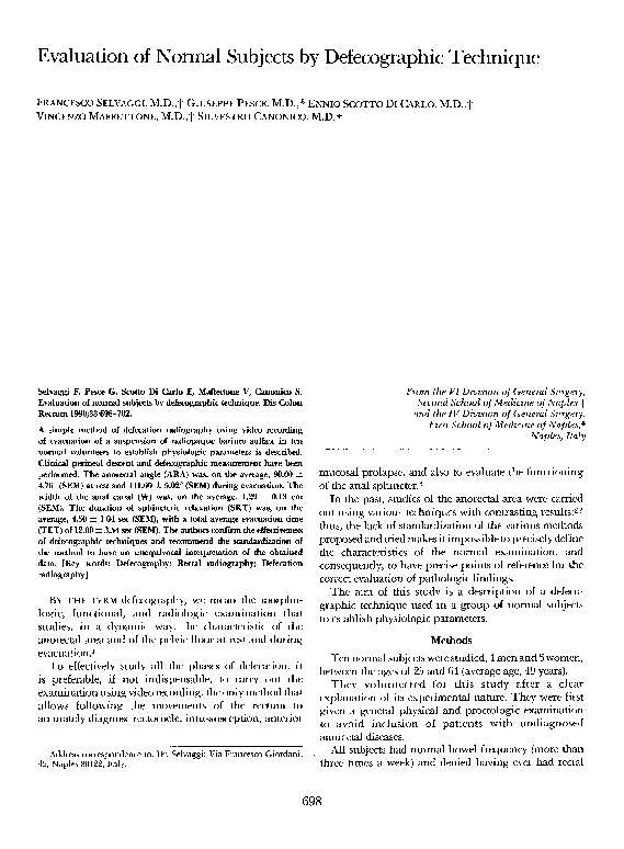(PDF) Evaluation of normal subjects by defecographic technique ...