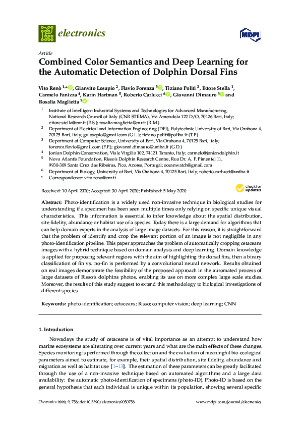 (PDF) Combined Color Semantics and Deep Learning for the Automatic Detection of Dolphin Dorsal ...