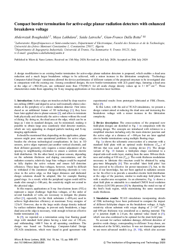 (PDF) Compact border termination for active‐edge planar radiation ...