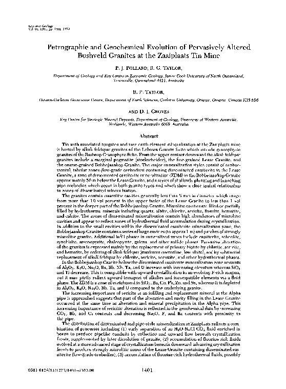 (PDF) Petrographic and geochemical evolution of pervasively altered ...