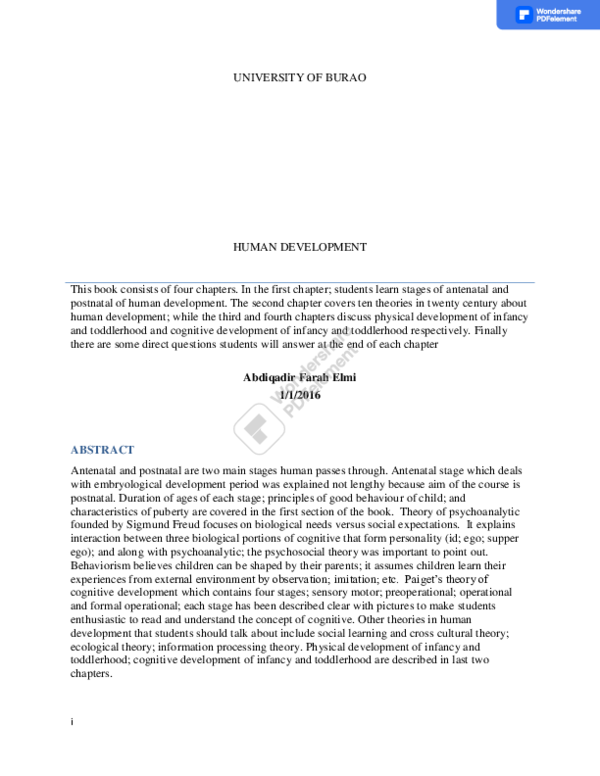 (PDF) HUMAN DEVELOPMENT