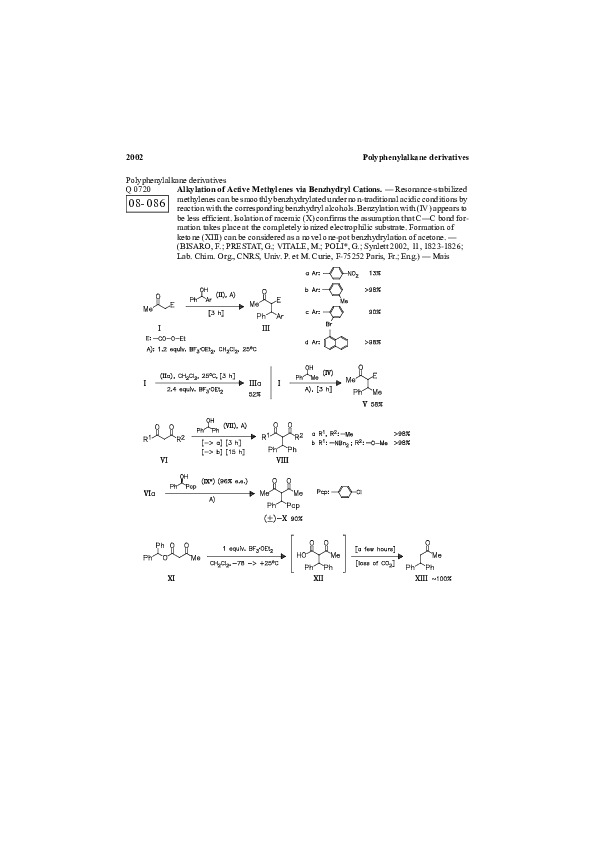 (PDF) Alkylation of Active Methylenes via Benzhydryl Cations | Fabrice Bisaro - Academia.edu
