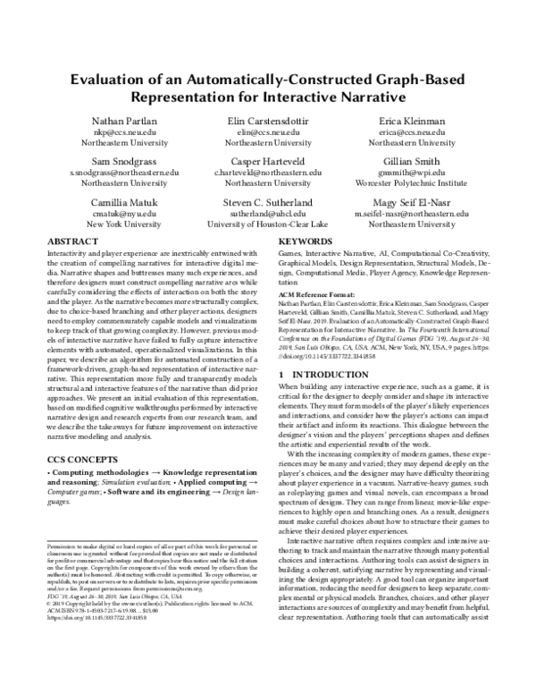 (PDF) Evaluation of an automatically-constructed graph-based representation for interactive ...