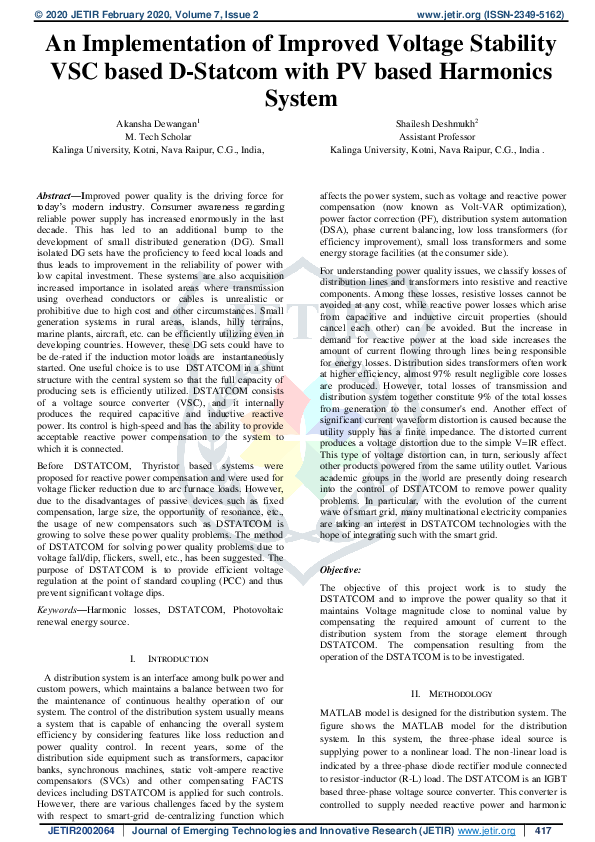 (PDF) An Implementation of Improved Voltage Stability VSC based D ...