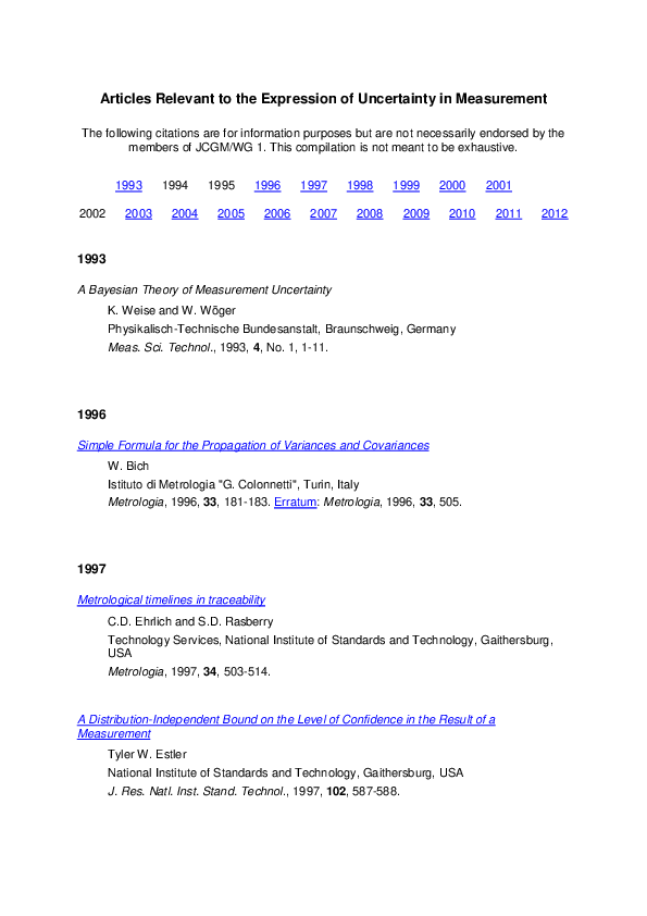 Pdf A Bayesian Theory Of Measurement Uncertainty
