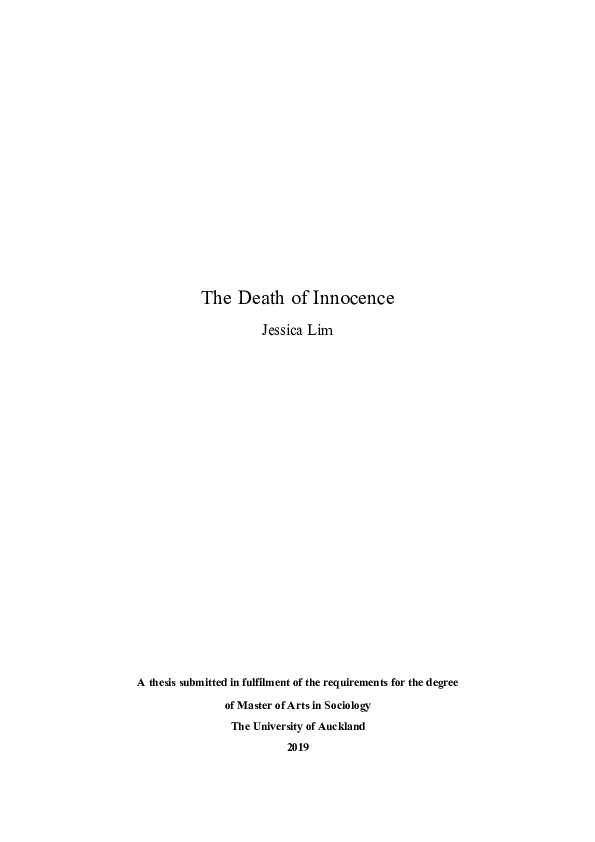 (DOC) The Death of Innocence