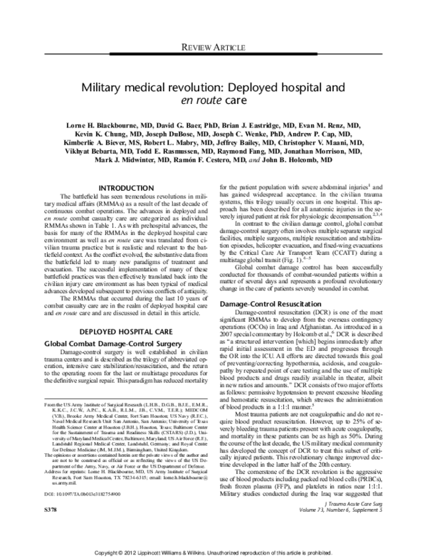 (PDF) Military medical revolution | Mark Midwinter - Academia.edu