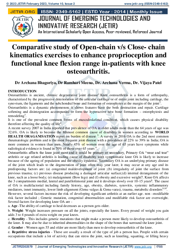 (PDF) Comparative study of Open-chain v/s Close- chain kinematics ...