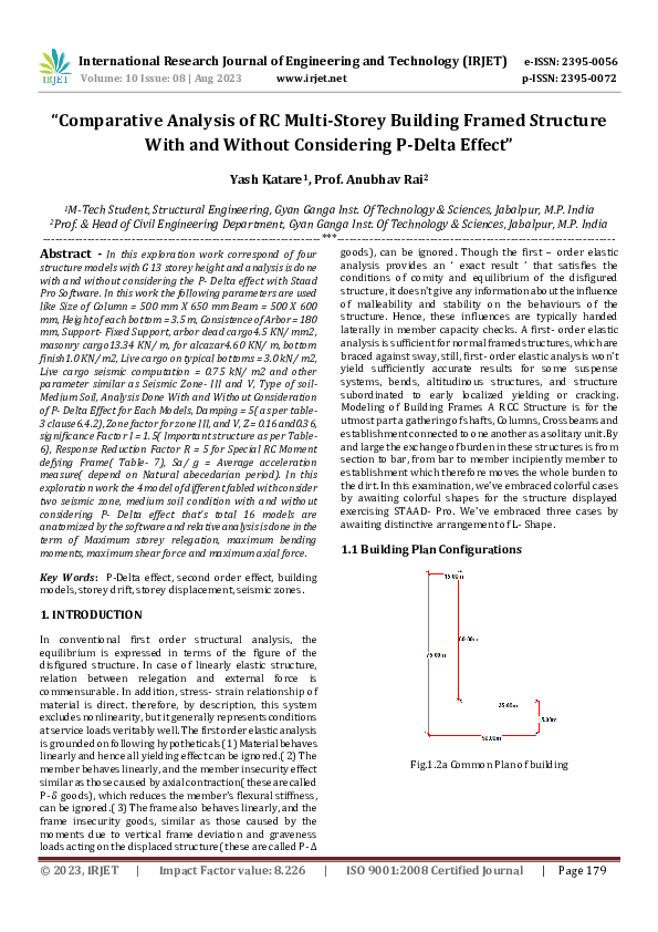 Pdf Comparative Analysis Of Rc Multi Storey Building Framed 