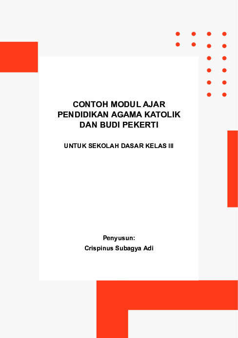 (PDF) CONTOH MODUL AJAR PENDIDIKAN AGAMA KATOLIK DAN BUDI PEKERTI