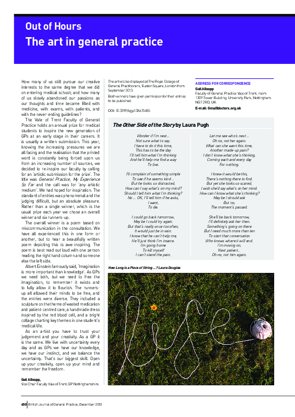 (PDF) The art in general practice | Gail Allsopp - Academia.edu