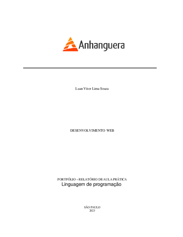 (PDF) Trabalho Acadêmico - Linguagem de Programação