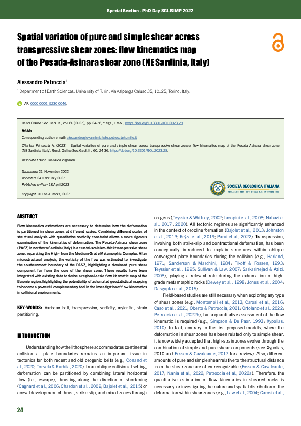(PDF) Spatial variation of pure and simple shear across transpressive ...