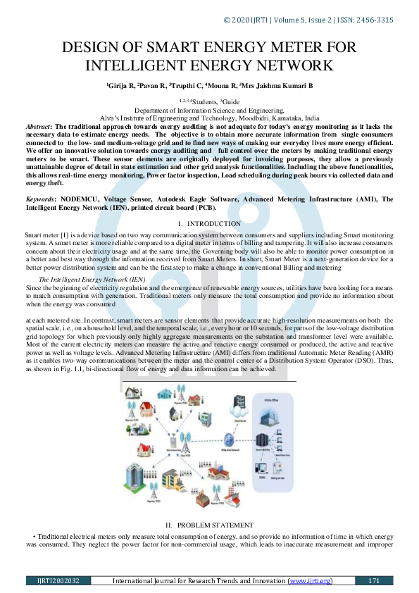 (PDF) Design of Smart Energy Meter for Intelligent Energy Network
