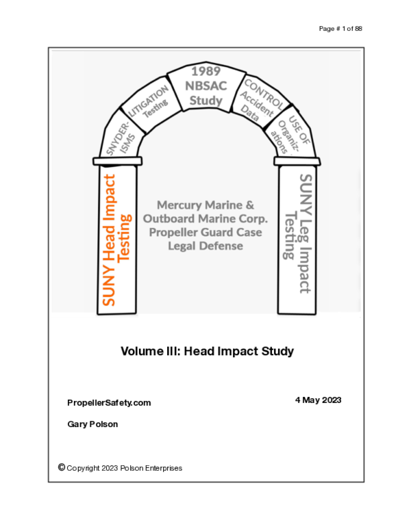 (PDF) Volume III: Head Impact Study PropellerSafety.com | Gary Polson ...
