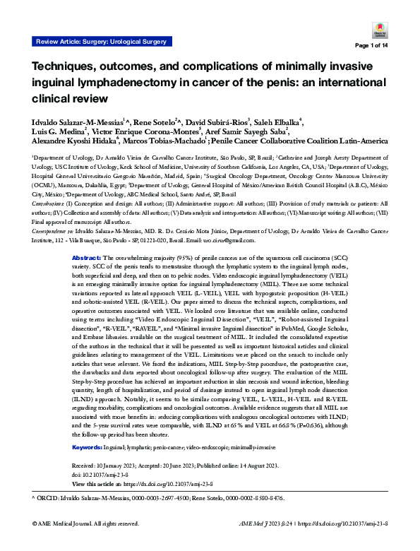 (PDF) Techniques, outcomes, and complications of minimally invasive ...