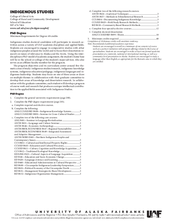 (PDF) Indigenous Studies