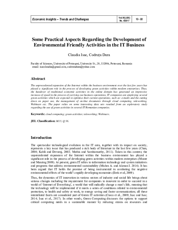 (PDF) Economic Insights-Trends and Challenges Some Practical Aspects ...