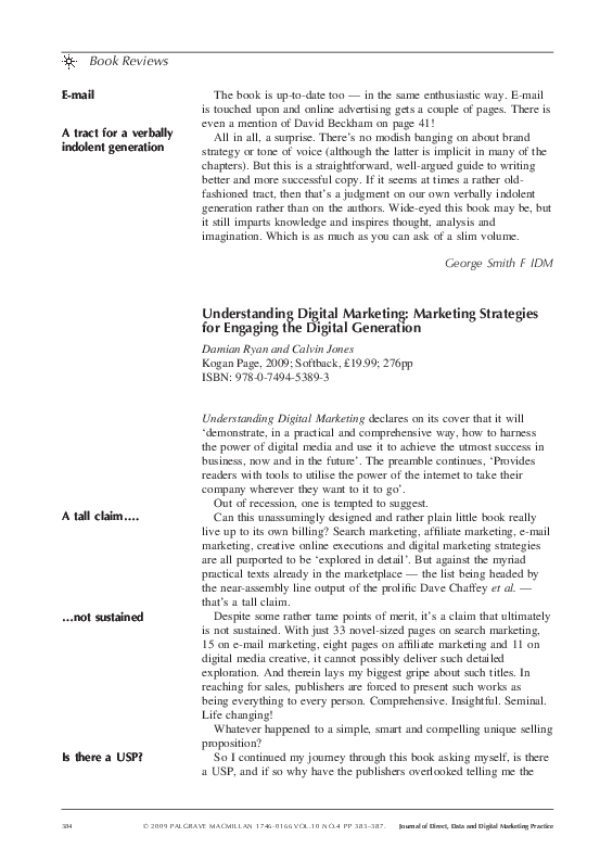 (PDF) Understanding Digital Marketing: Marketing Strategies for Engaging the Digital Generation ...