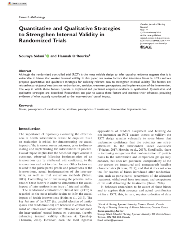 (PDF) Quantitative and Qualitative Strategies to Strengthen Internal ...