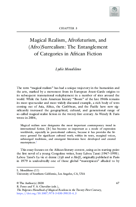 (PDF) Magical Realism, Afrofuturism, and (Afro)Surrealism: The ...