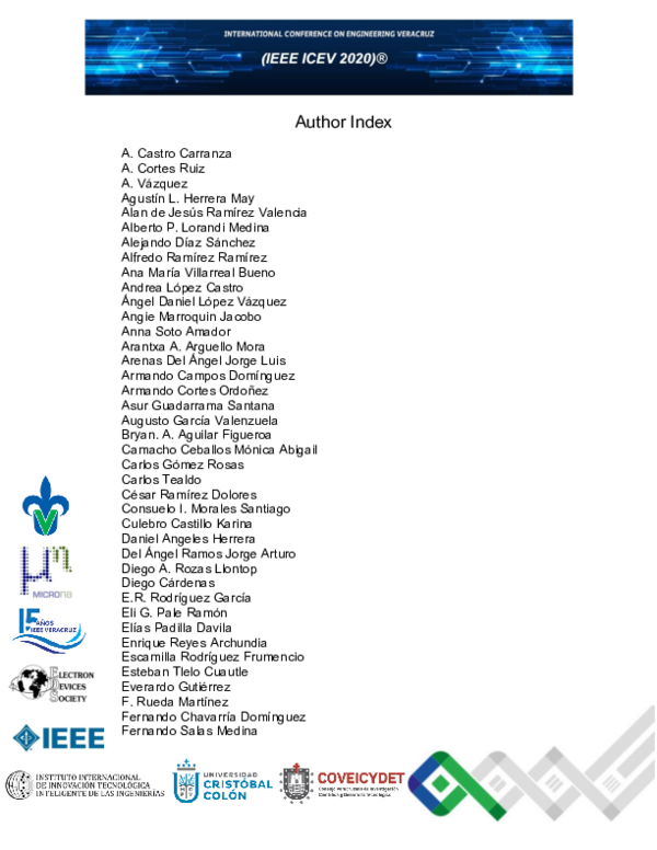 (PDF) ICEV 2020 Index | Gerardo Ortigoza Capetillo - Academia.edu