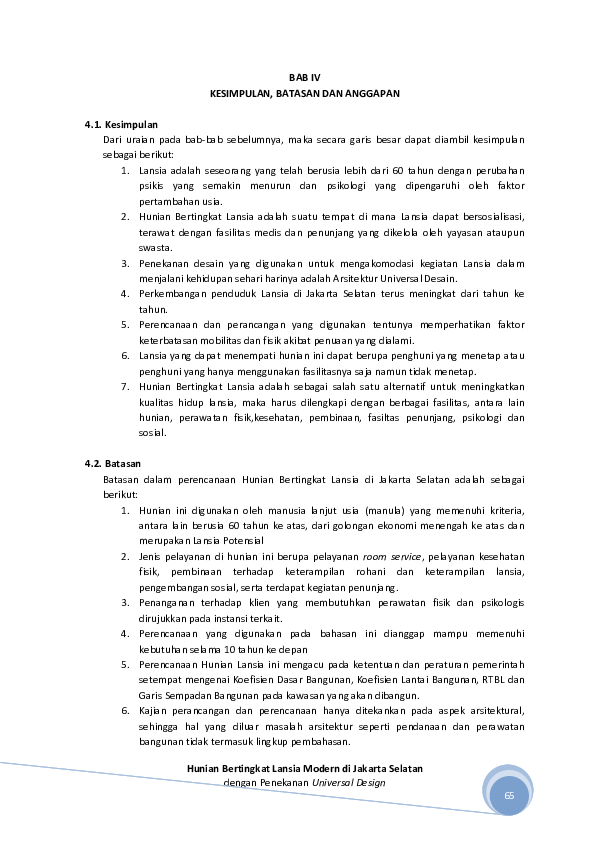(PDF) Hunian Bertingkat Lansia Modern di Jakarta Selatan dengan ...