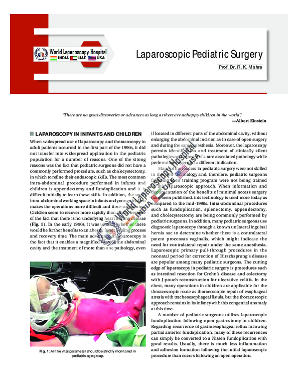 (PDF) Laparoscopic Pediatric Surgery