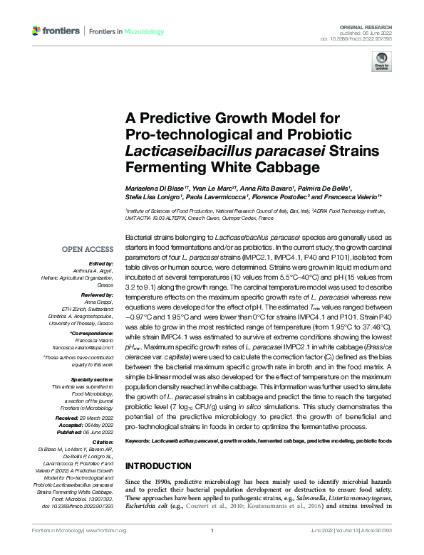 (PDF) A Predictive Growth Model for Pro-technological and Probiotic ...