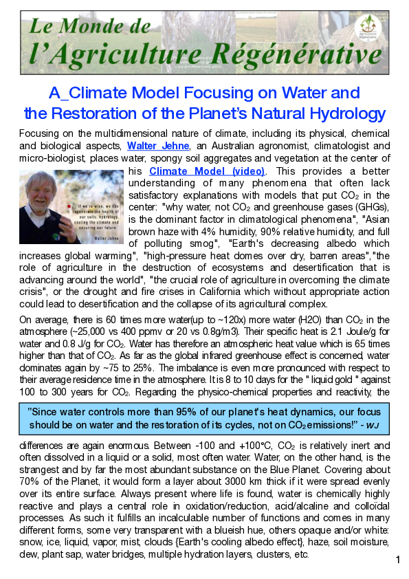 (PDF) A_Climate Model Focusing on Water and the Restoration of the ...