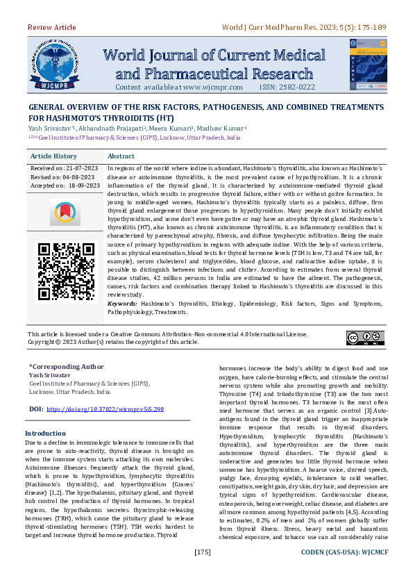 (PDF) General overview of the Risk factors, Pathogenesis, and Combined ...