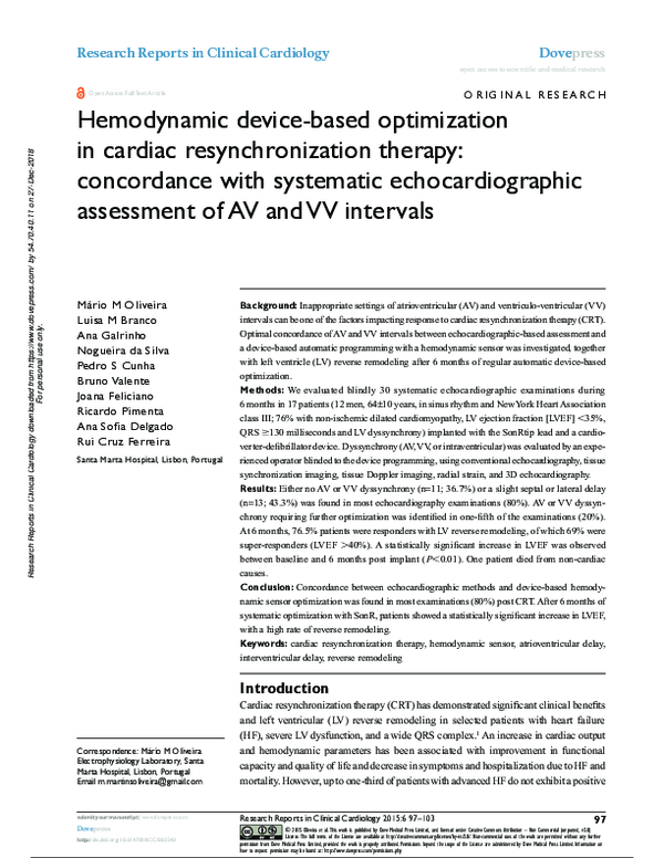 (PDF) Hemodynamic device-based optimization in cardiac ...