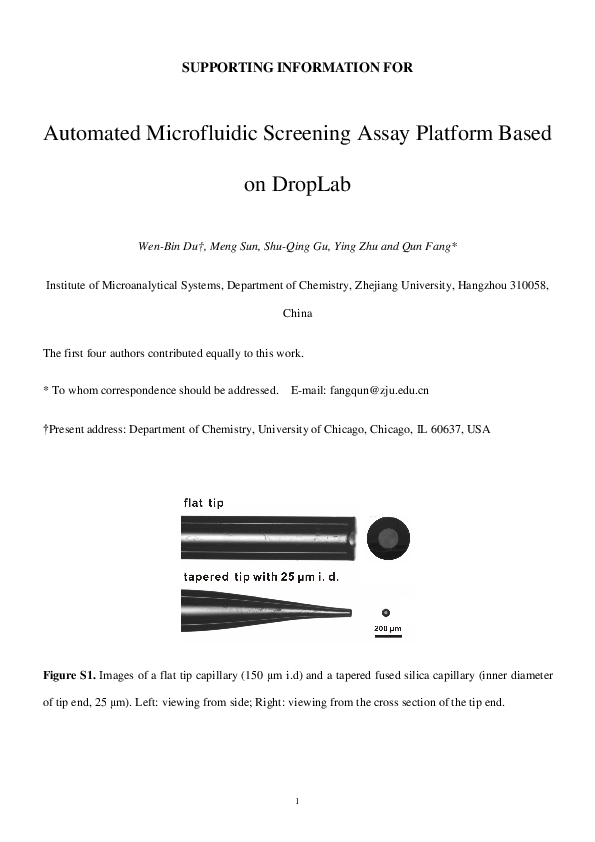 (PDF) Automated Microfluidic Screening Assay Platform Based on DropLab