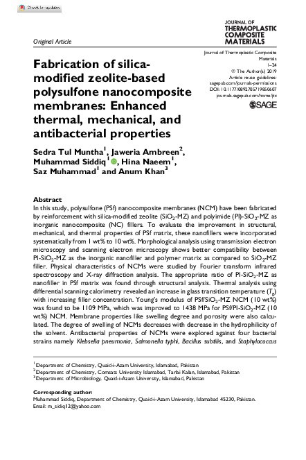 (PDF) Fabrication of silica-modified zeolite-based polysulfone ...