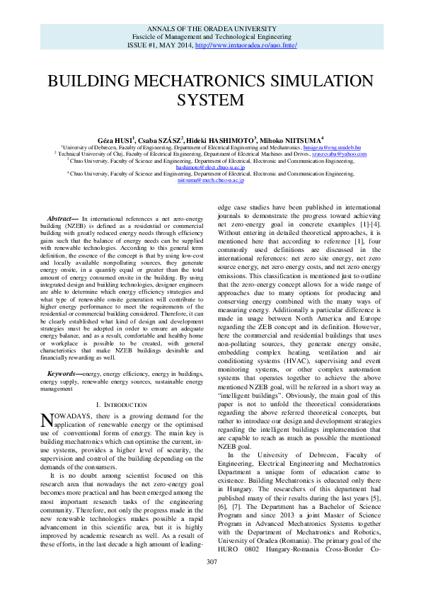 (PDF) Building Mechatronics Simulation System (PDF) Building Mechatronics Simulation System
