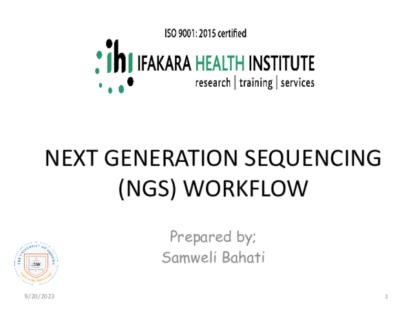 (PPT) Next generation sequencing power point presentation